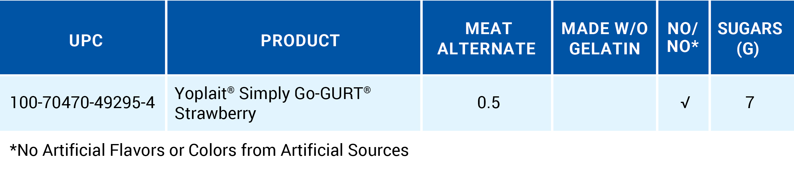 K12 Yoplait® Simply Go-Gurt®, 2 oz | General Mills Foodservice