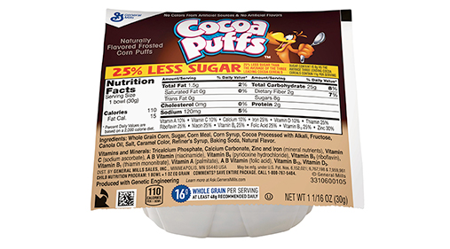 Cocoa Puffs™ Cereal 25% Less Sugar Single Serve Bowlpak 1.06 oz